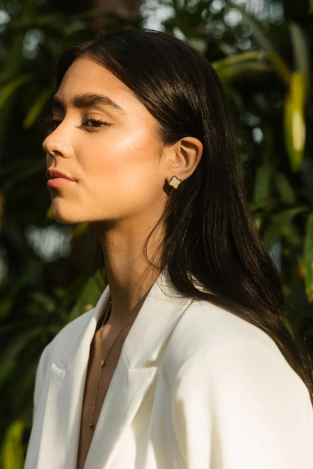 Garden Dash Y-Necklace Studs Set Gold