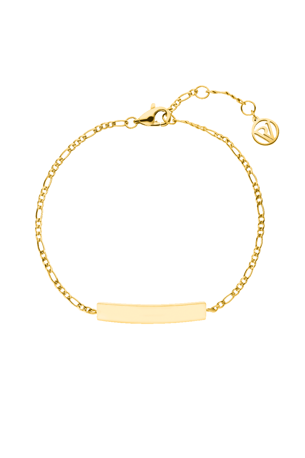 Engraving Rectangle Bracelet 14K Gold Plated